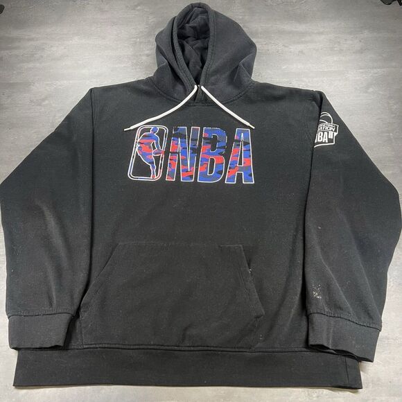 NBA | Shirts | Nba Camo Hoodie Mens Extra Large Xl Black Red Blue ...